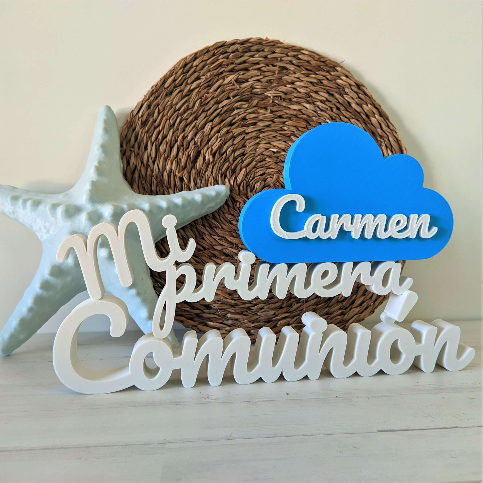 Letras primera comunión + figura 3D - Regala en 3D